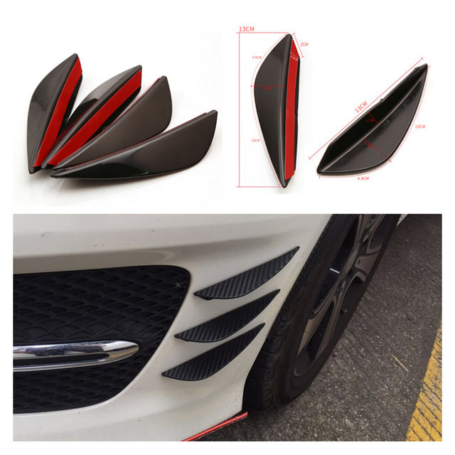 Front Bumper Canards / Rubber Shark fins – Acetorque Car Accessories