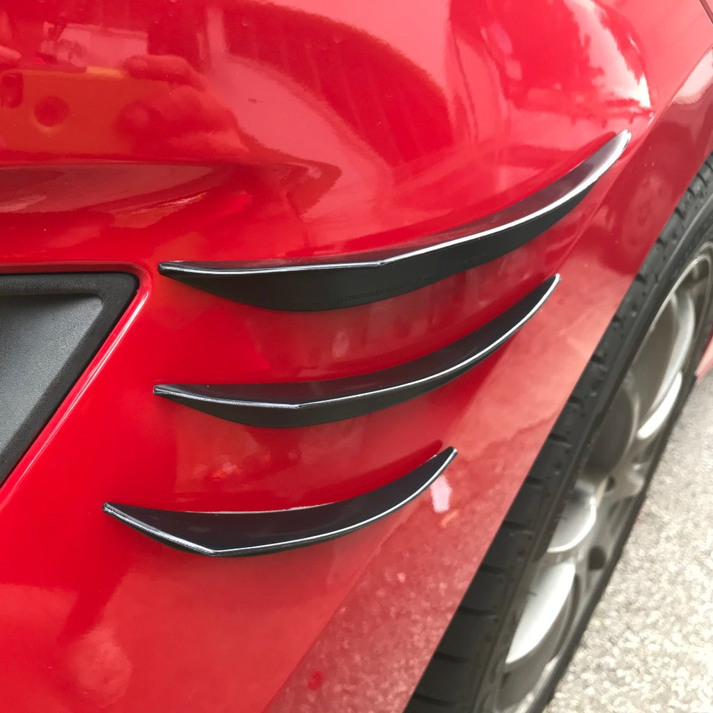 Front Bumper Canards / Rubber Shark fins – Acetorque Car Accessories